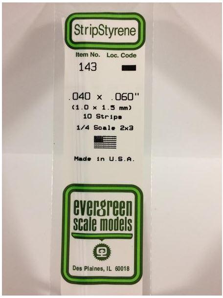 Stripstyrene White 1 x 1.5mm (10) 143 – Kapiti Hobbies