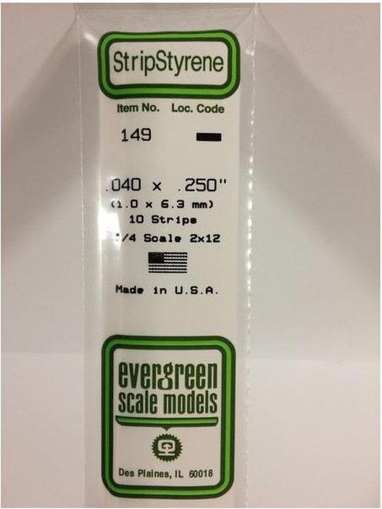 Stripstyrene White 1 x 6.3mm (10) 149 – Kapiti Hobbies